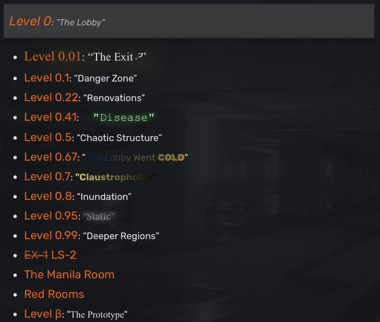 Level 0 sublevel comparison (the last one) | Fandom