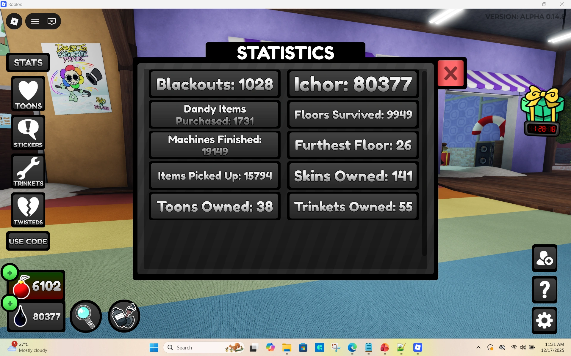 Exposing my statistics (12/17/2025) | Fandom