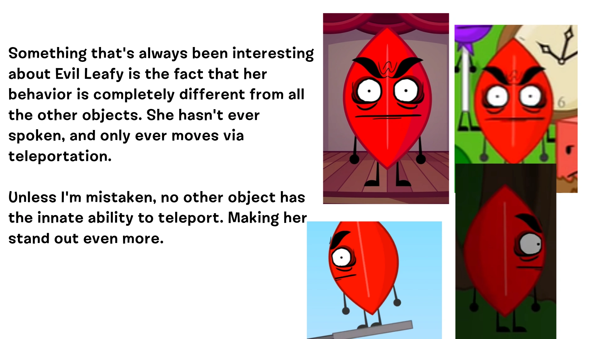 Weird BFDI Theory I came up with: Evil Leafy is Three | Fandom
