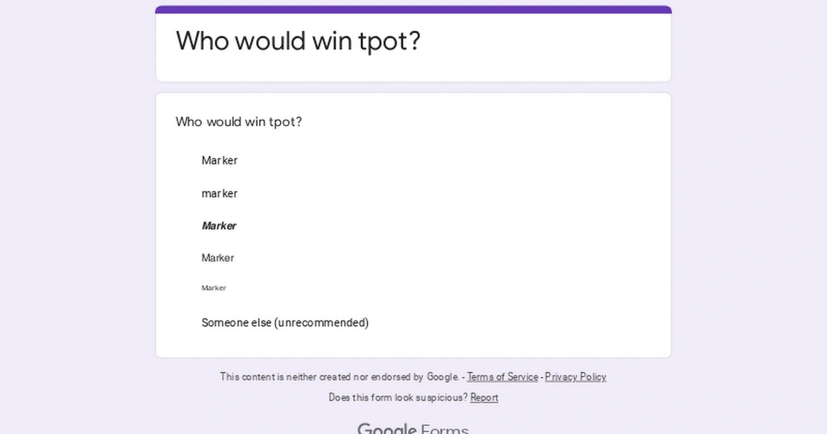 Who would win tpot | Fandom