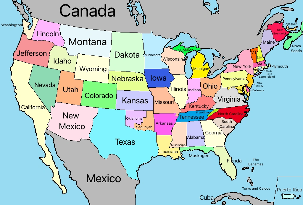 Map of USA States (Milkdromeda) | Fandom