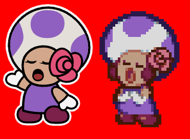 Pop Diva toad from Paper Mario 64 in TOK style | Fandom