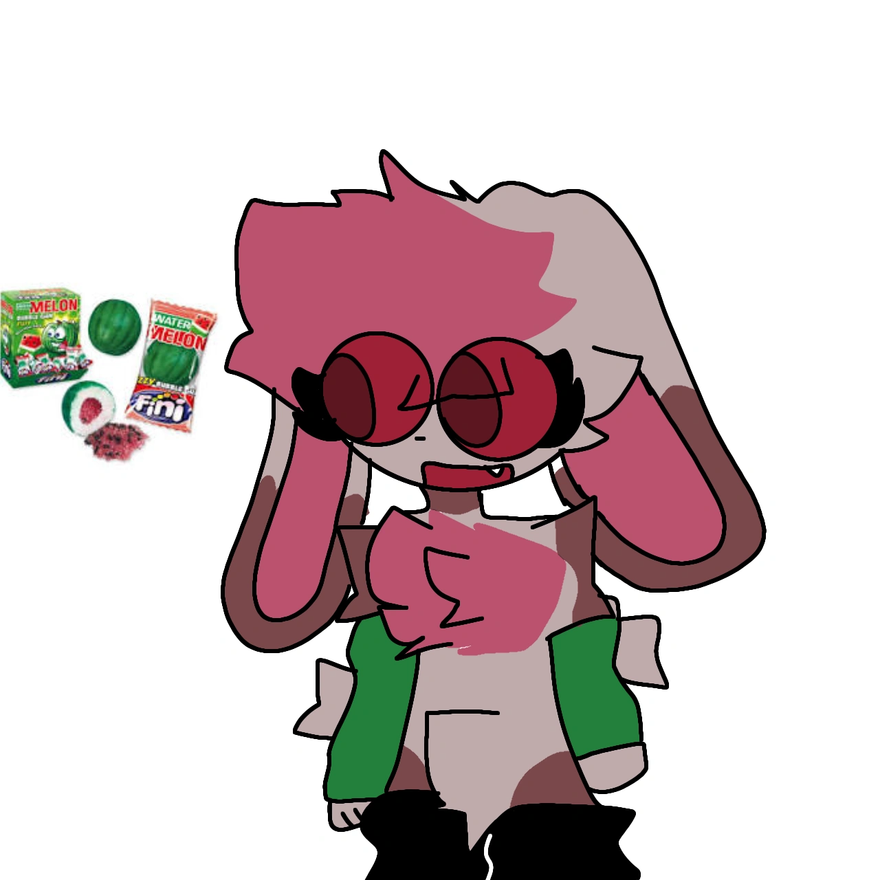 Millychan as a watermelon candy bunny | Fandom