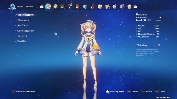 DPS Barbara Build | Fandom