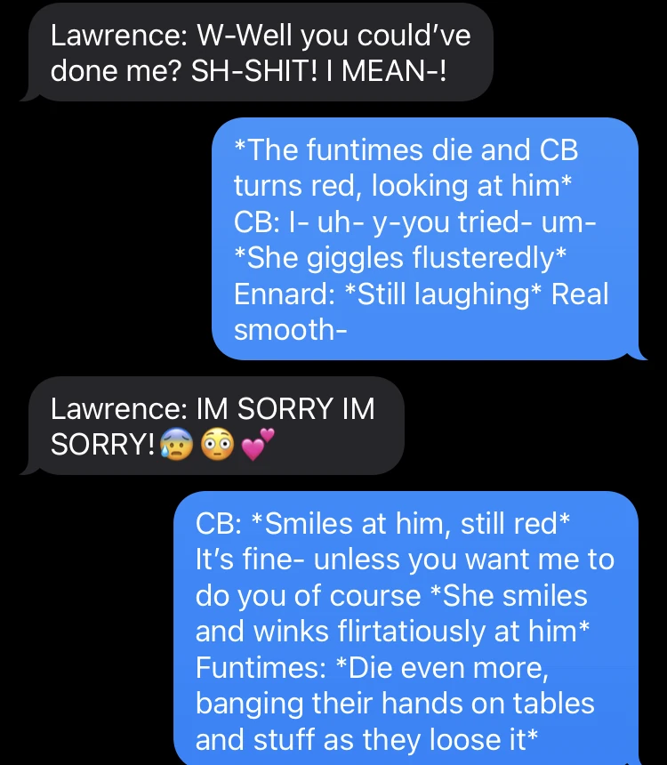 Lawrence trying to flirt vs CB | Fandom