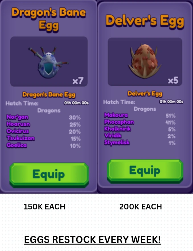 Selling dragon bane and delver eggs | Fandom