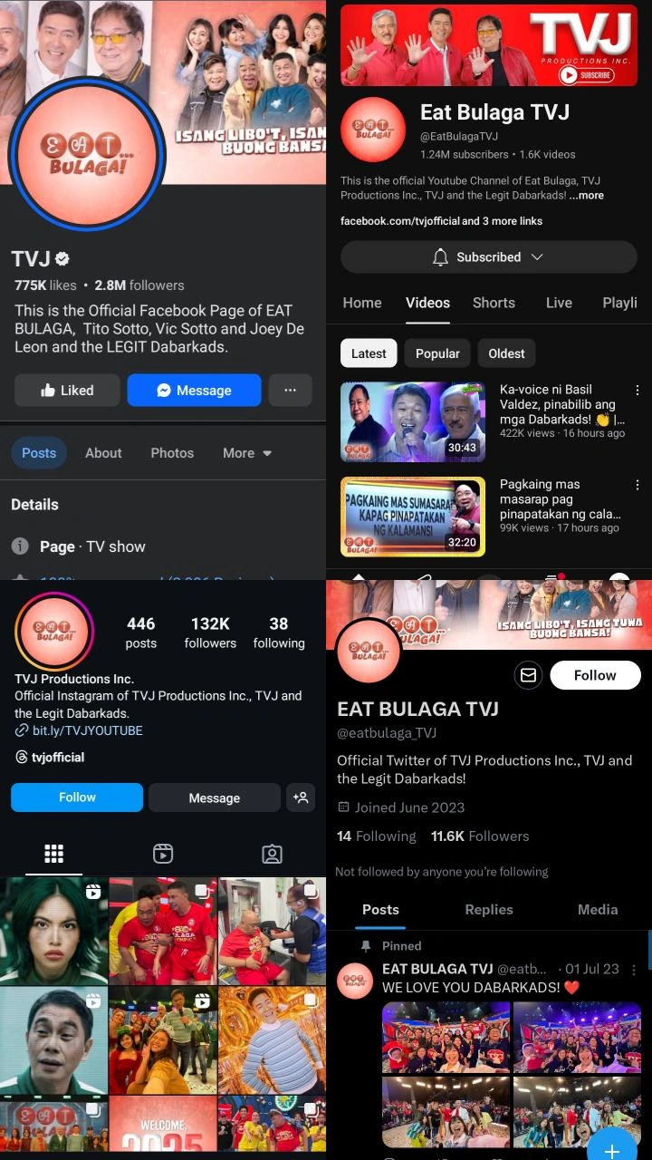 Eat Bulaga! / TVJ Productions updated their profile pictures and ...