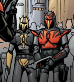 Who is the yellow mando in the Shadow Collective? He has yellow armor ...