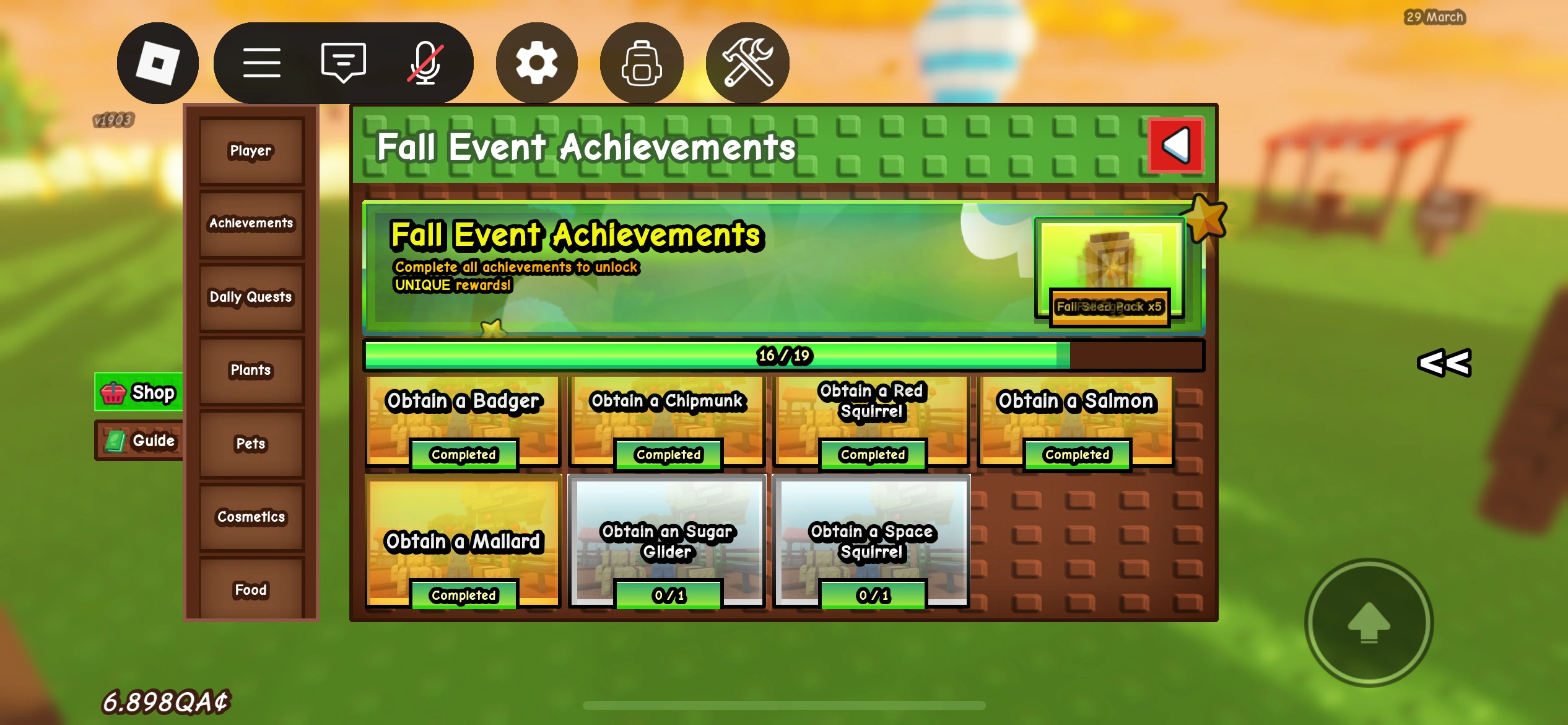 I need help completing the fall achievements | Fandom