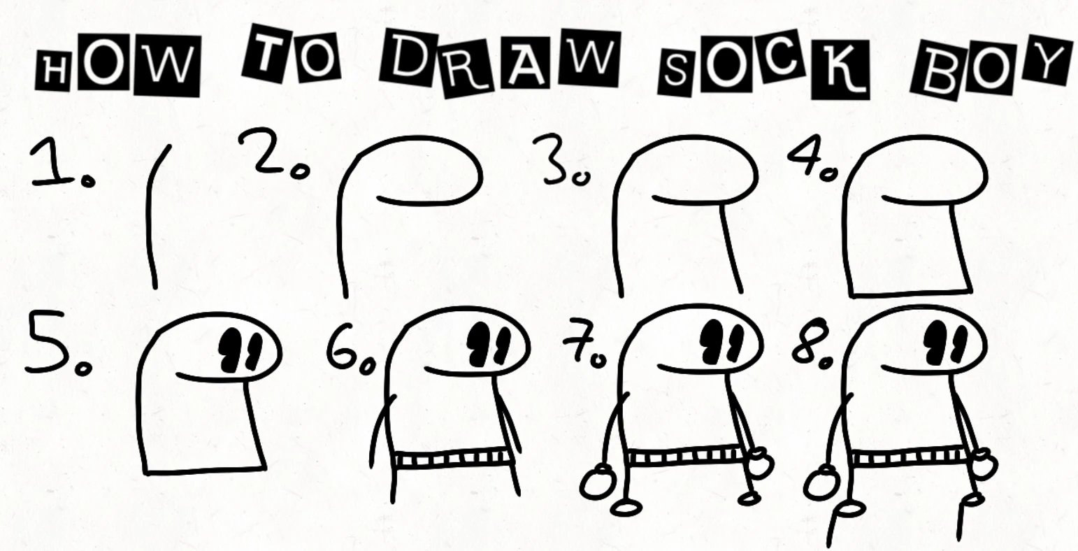 how to draw sock boy (SBCSR#20’s finished, publishing a bit later) | Fandom