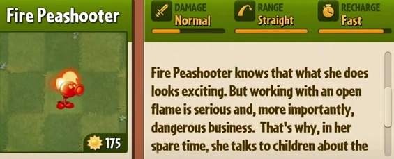 Isn't it kinda weird that they changed Fire Pea's gender in the GW's ...