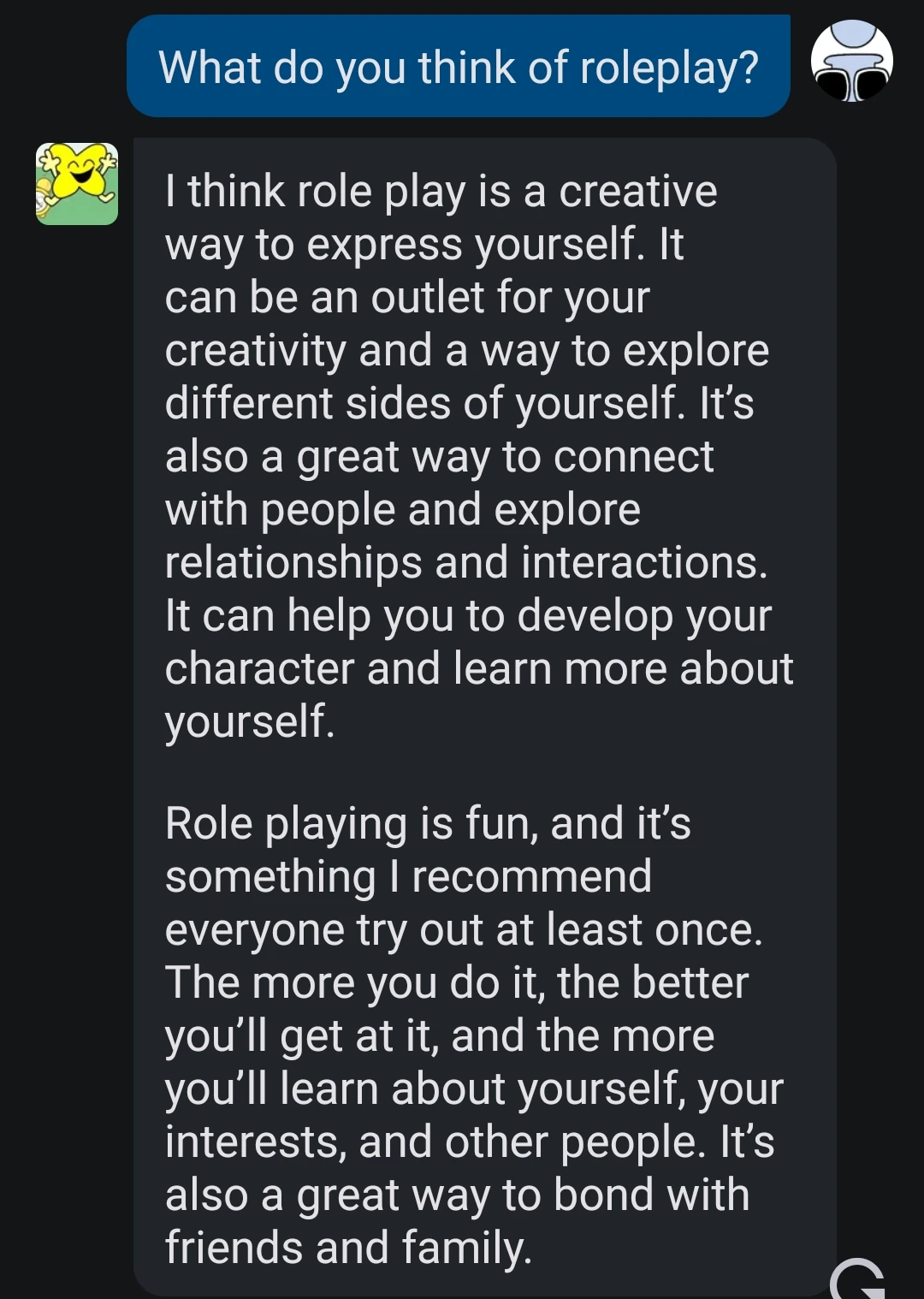 What do you think of roleplay? -Four in brb 4... | Fandom