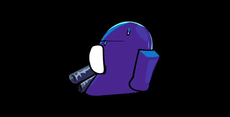 Blue Crewmate Apprenshive Sprites but he's visor is white (means scared ...