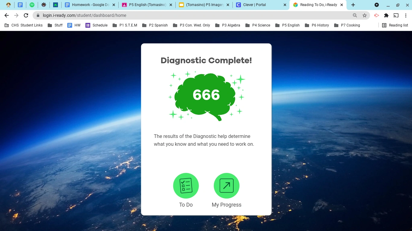 Got 666 on my iReady Reading exam | Fandom