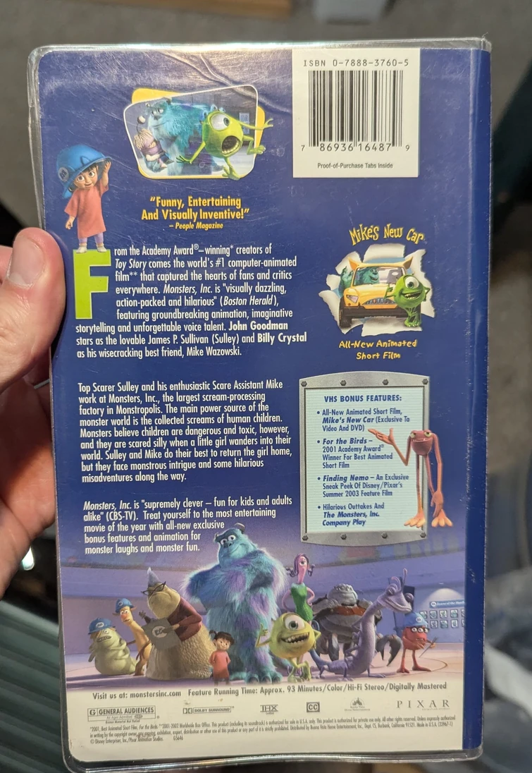 Monsters Inc 2002 VHS Review | Fandom