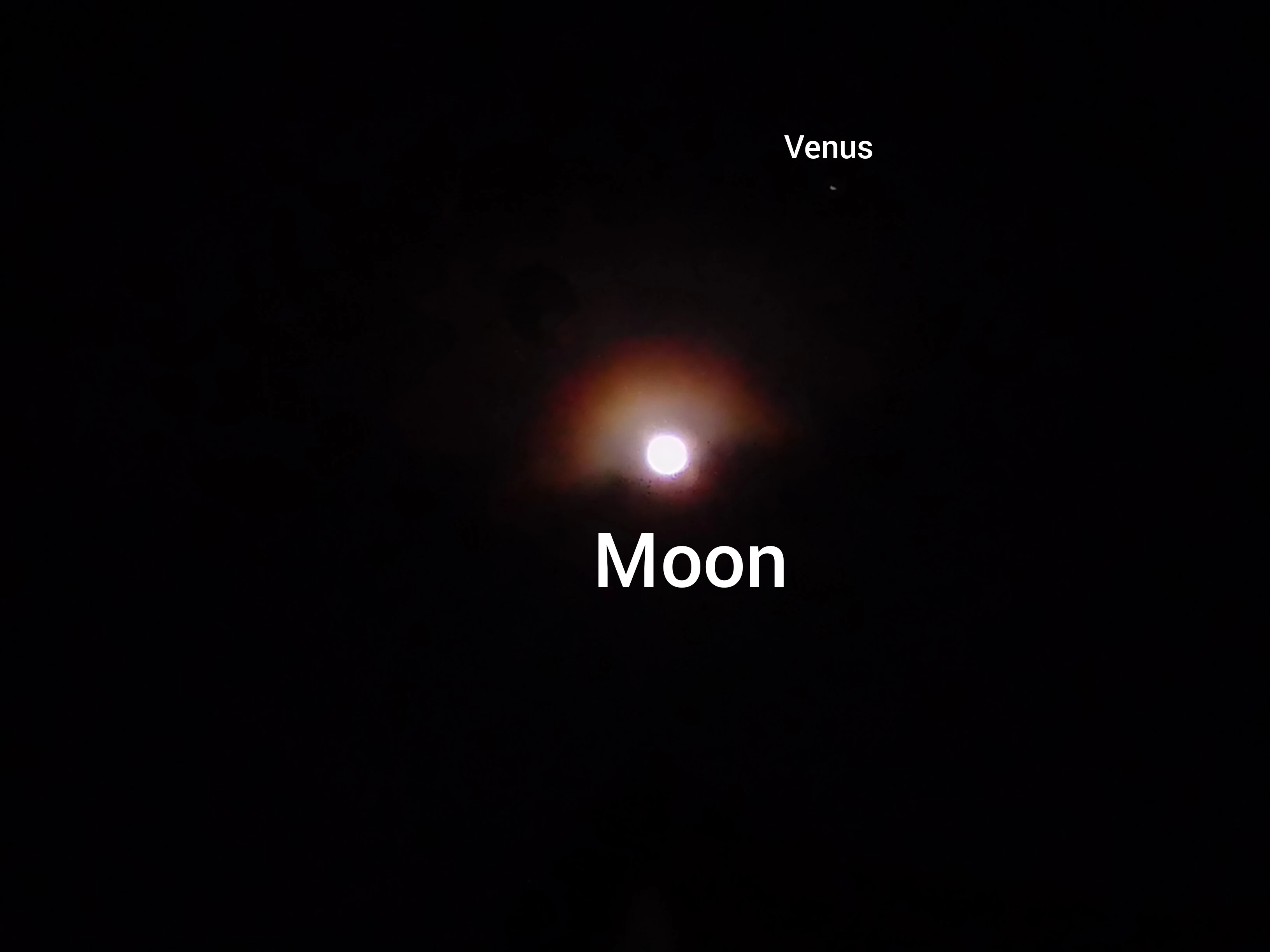 i caught this cool image of the moon (and venus?) | Fandom