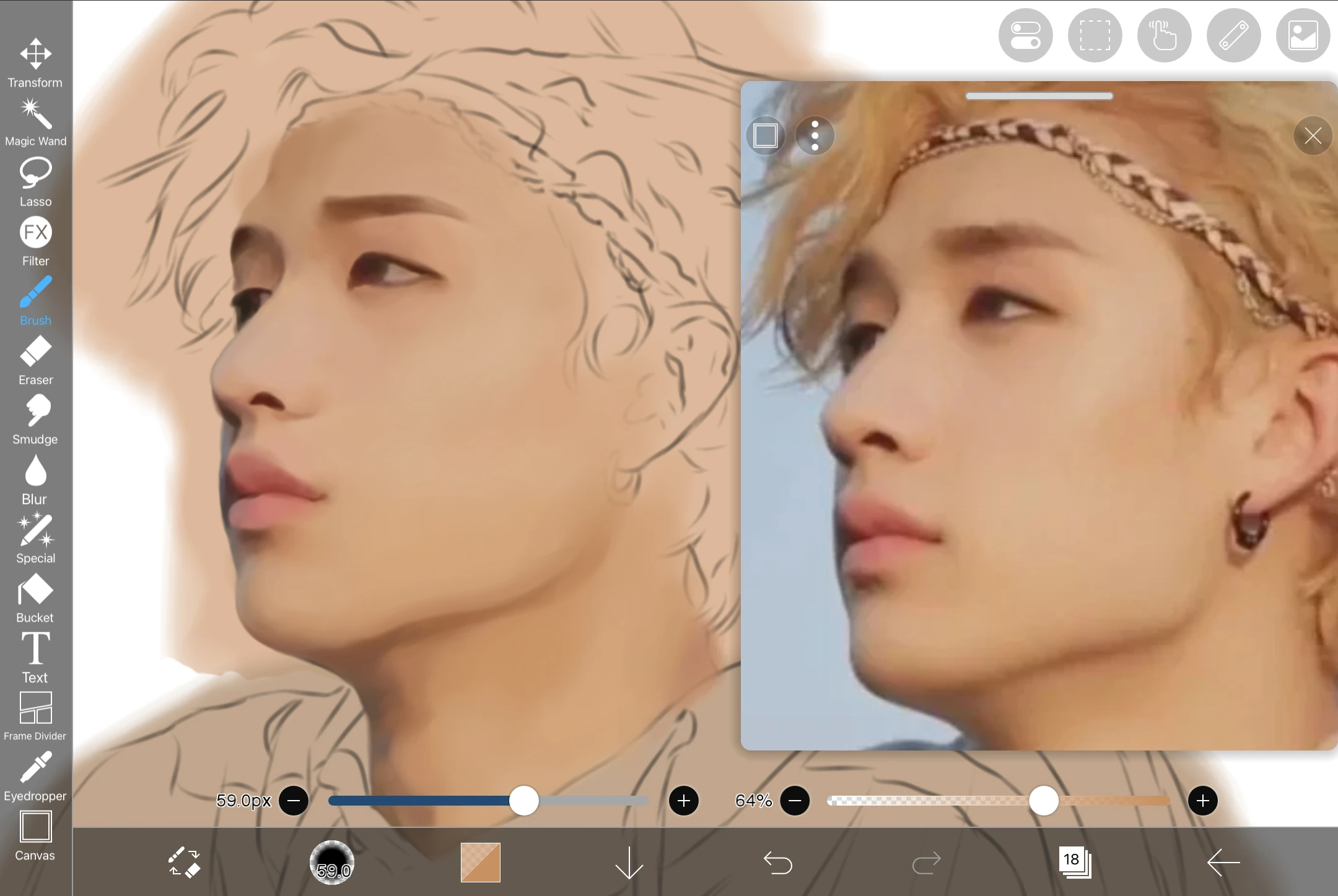Channie drawing teaser~ the hair is gonna be a pain | Fandom