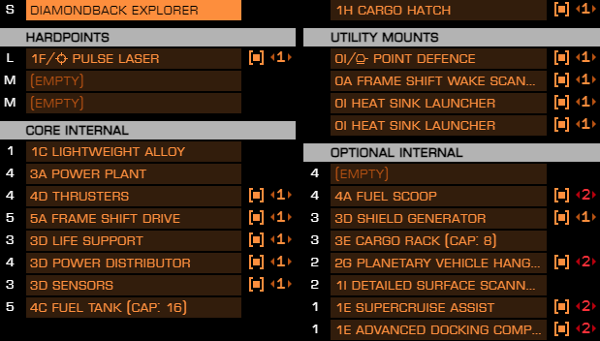 Mission Objective: 07 - Outfit a Diamondback Explorer for Exploration | EDMO (Elite Dangerous ...