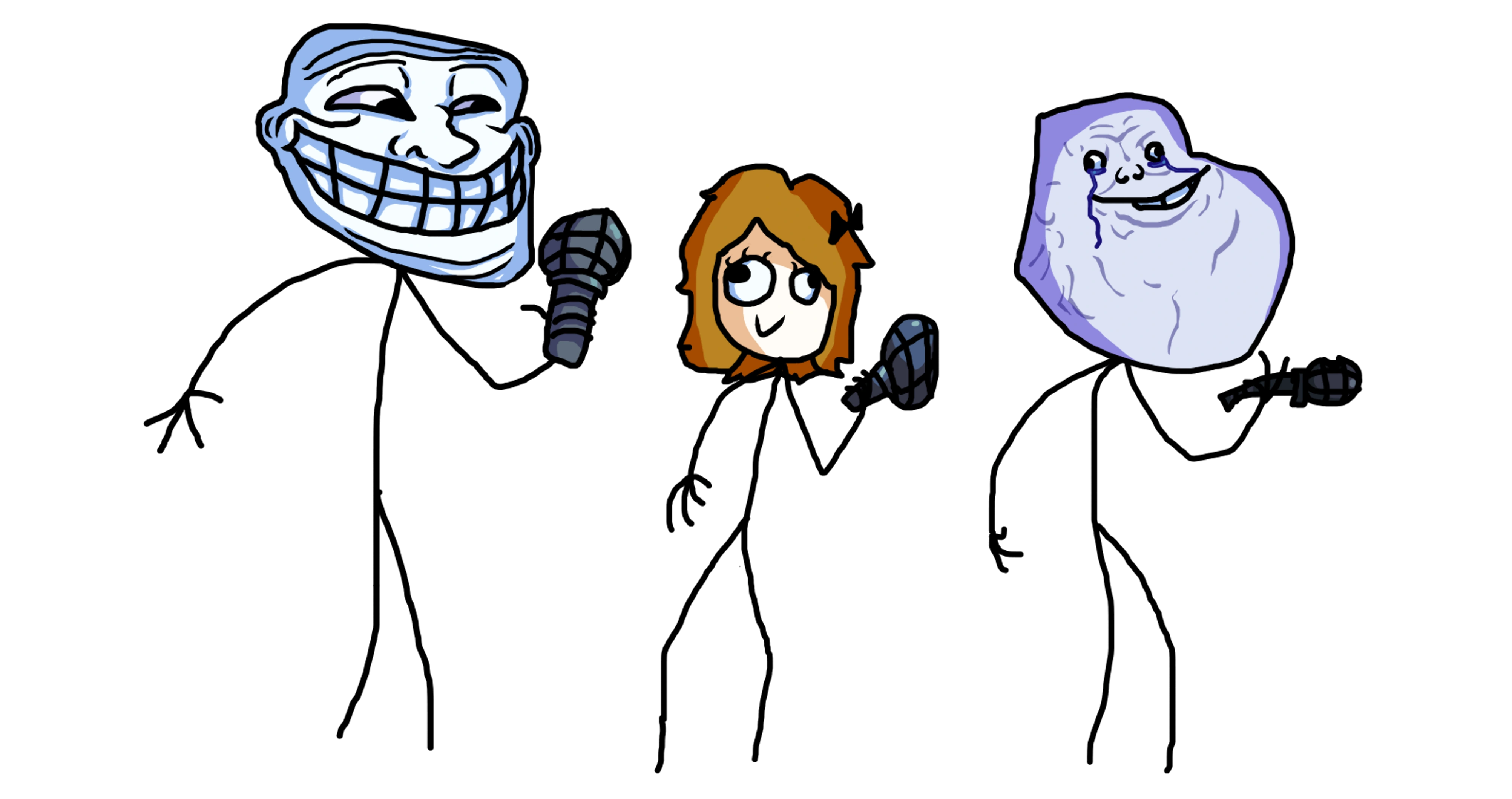 Made Derpina ( i think that's her name ) Trollface and forever alone in ...