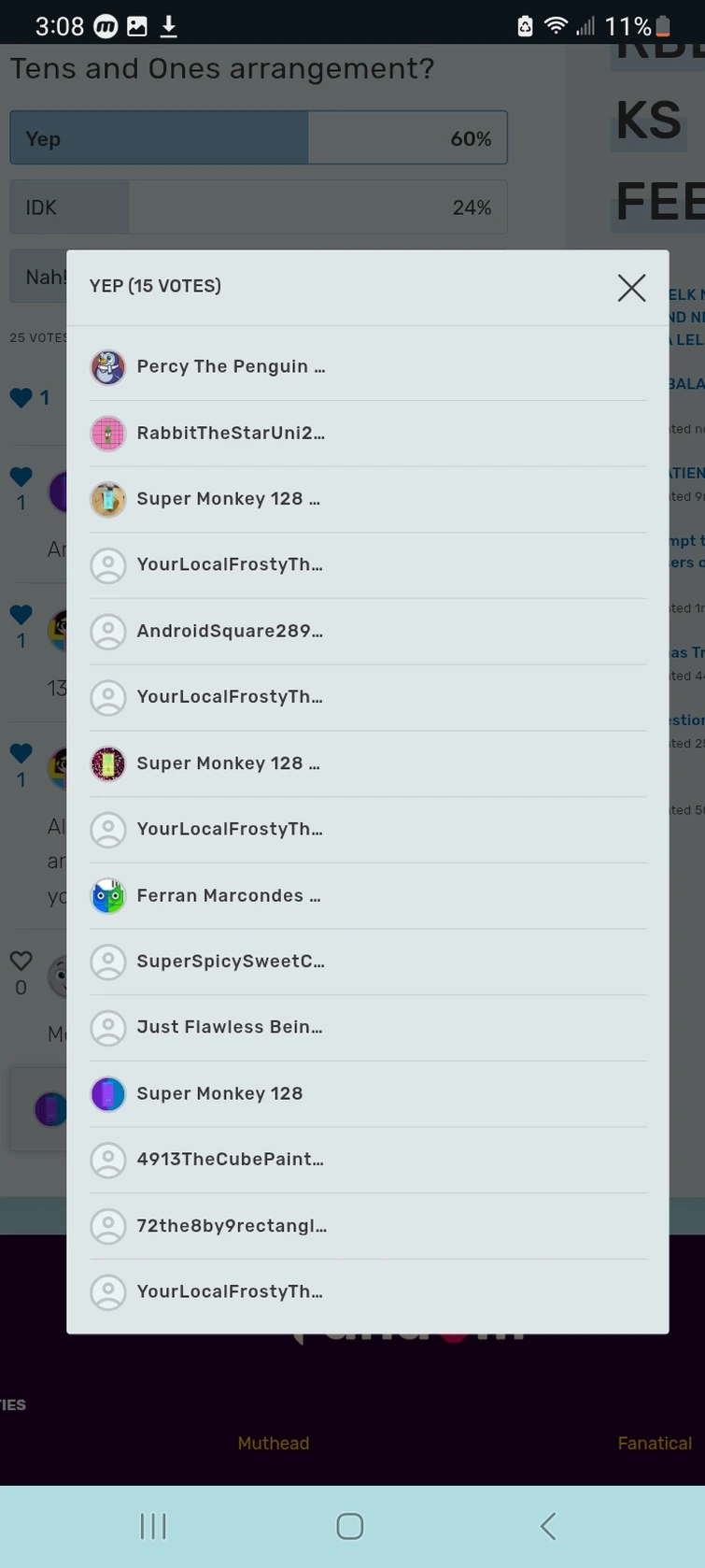 MintyBuddy vote rigged my recent poll again! | Fandom