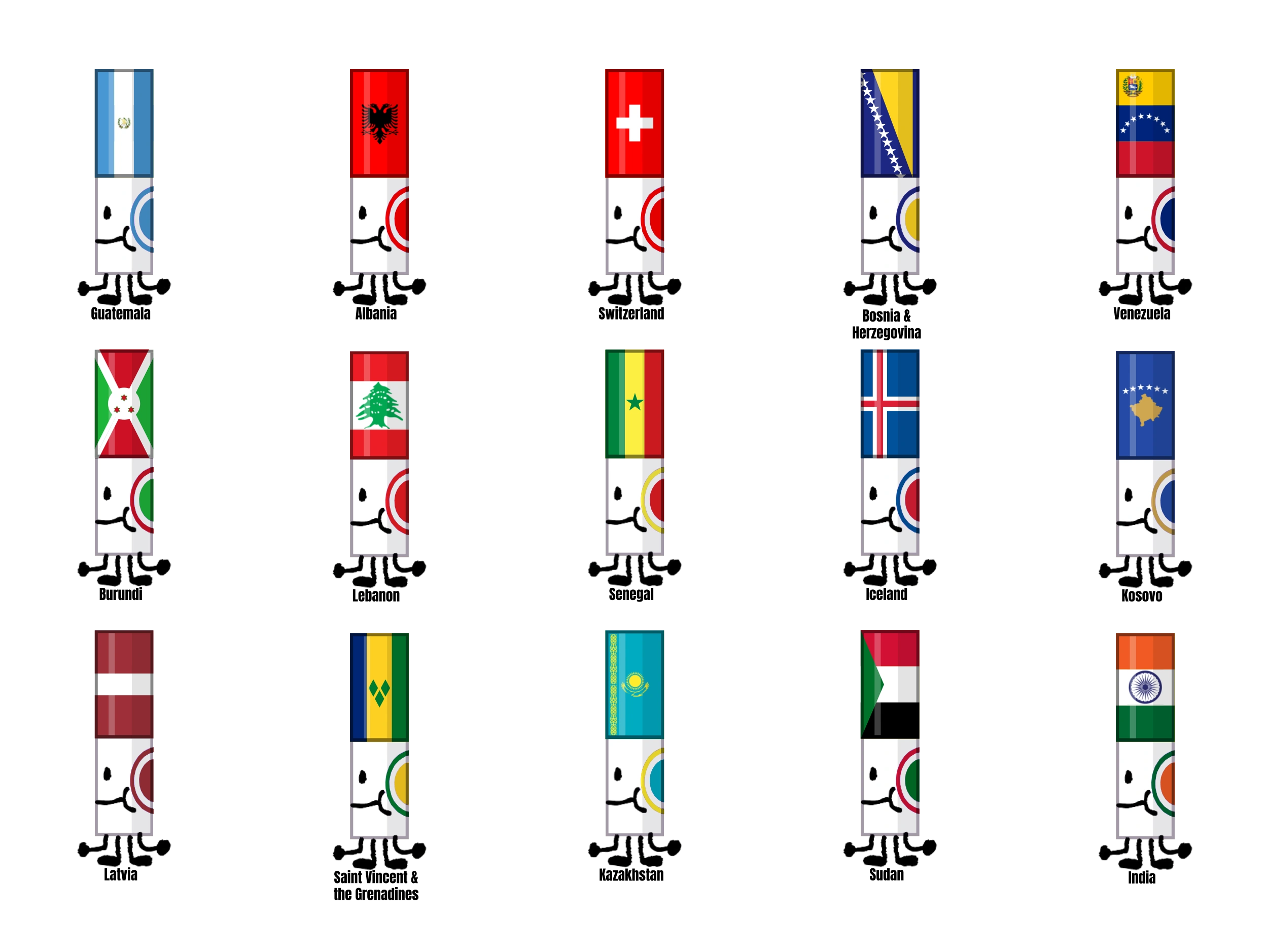 Made another fifteen country markers! (Set three) | Fandom