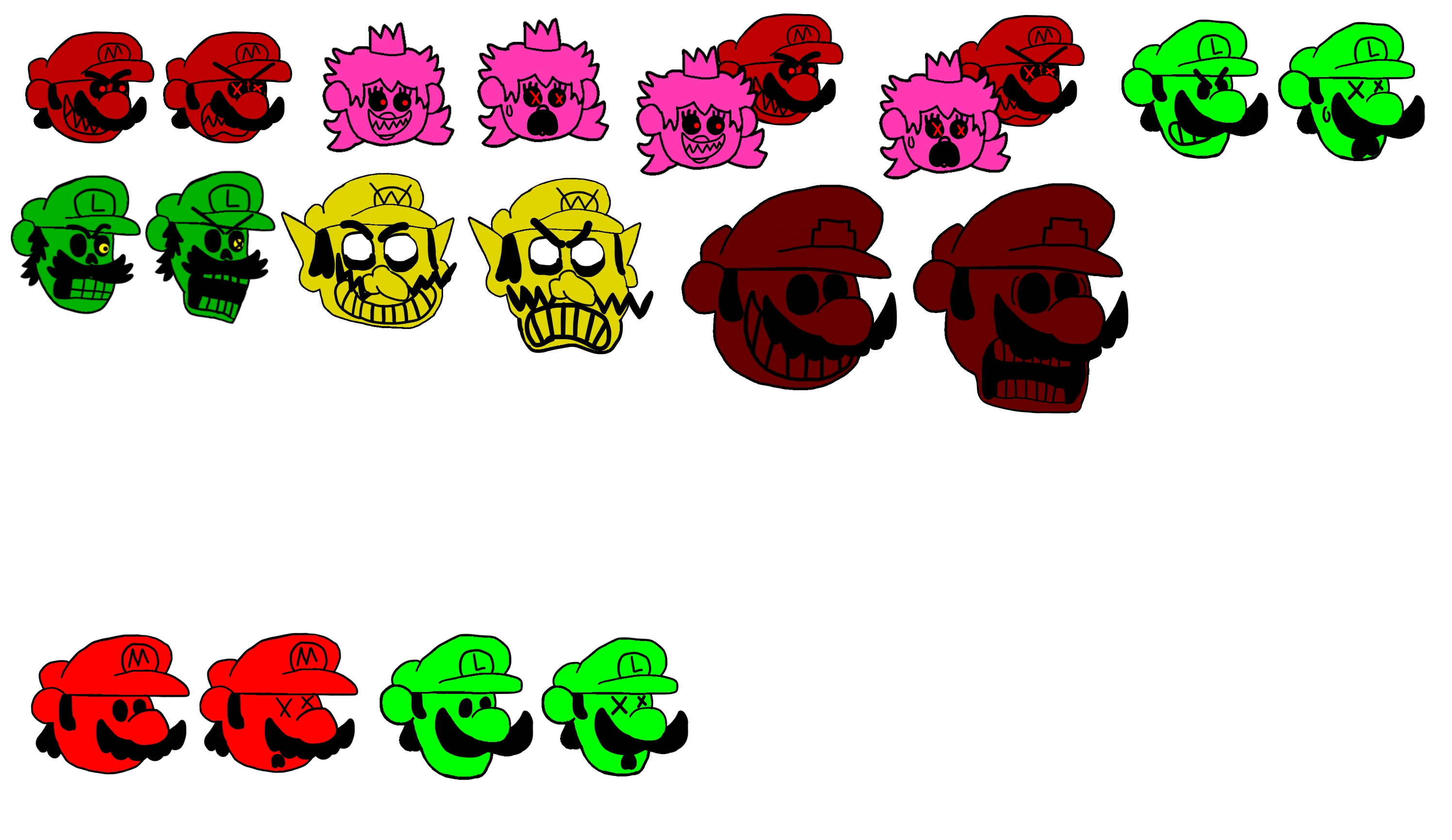 A WIP Icon Grid for my Vs. Mario.Exe concept. | Fandom