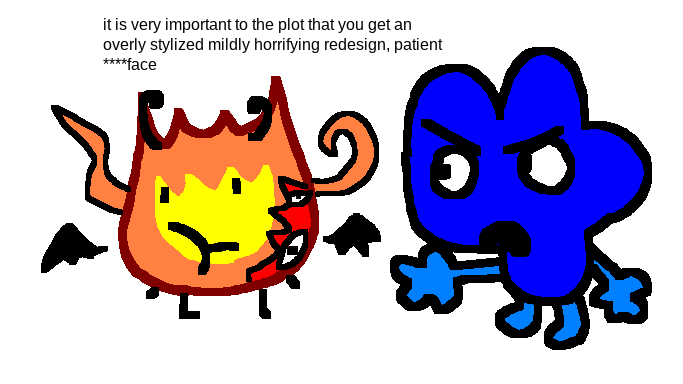 guys new bfdi au it has murder murder murder blood death its never been ...