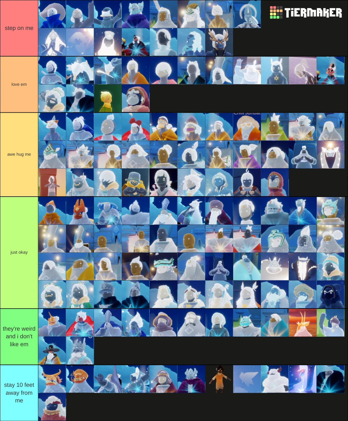 my tier list of all the spirits | Fandom