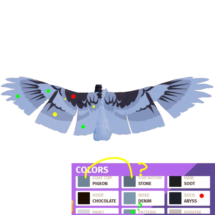 Starting to drop some wing colouration guides on the wing page! More ...