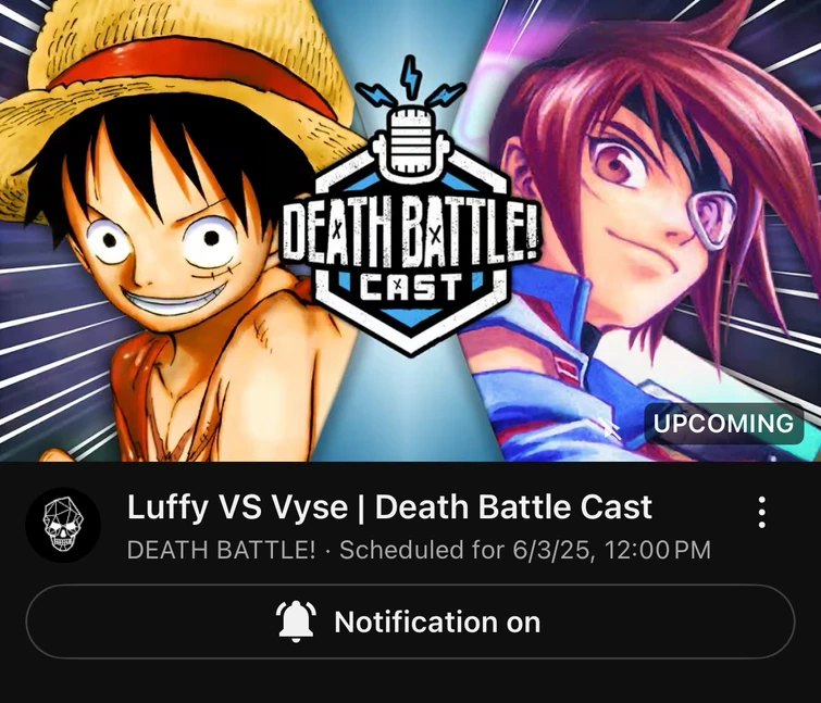 The next death battle cast is Luffy vs Vyse, any thoughts? | Fandom