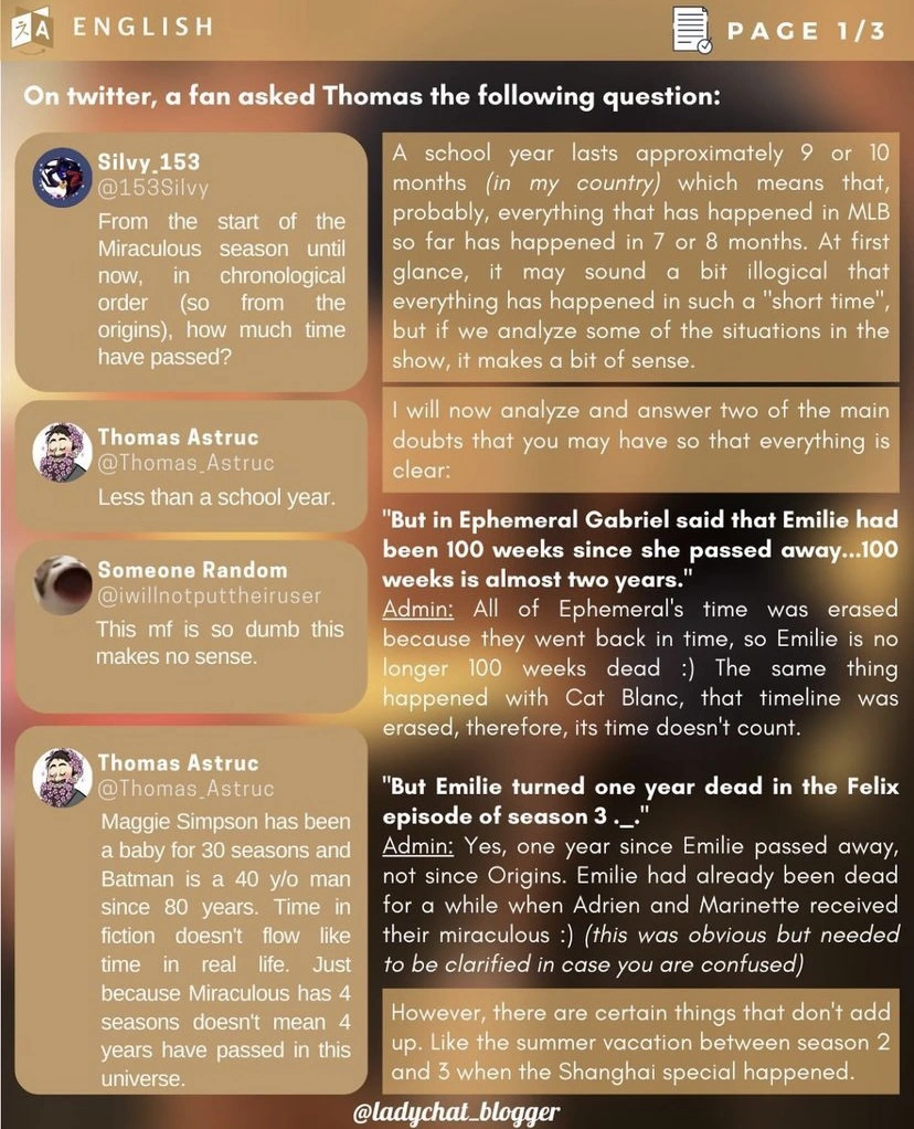 Miraculous Timeline | Fandom