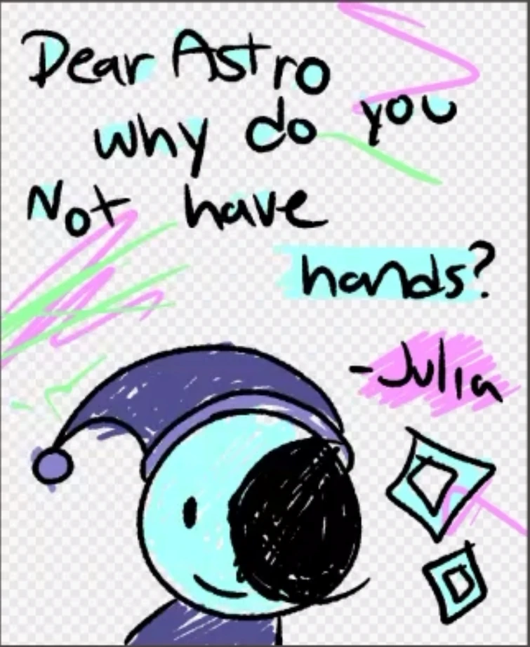 Qwel is redrawing stuff (Kids drawings of mains + astro card) all ...