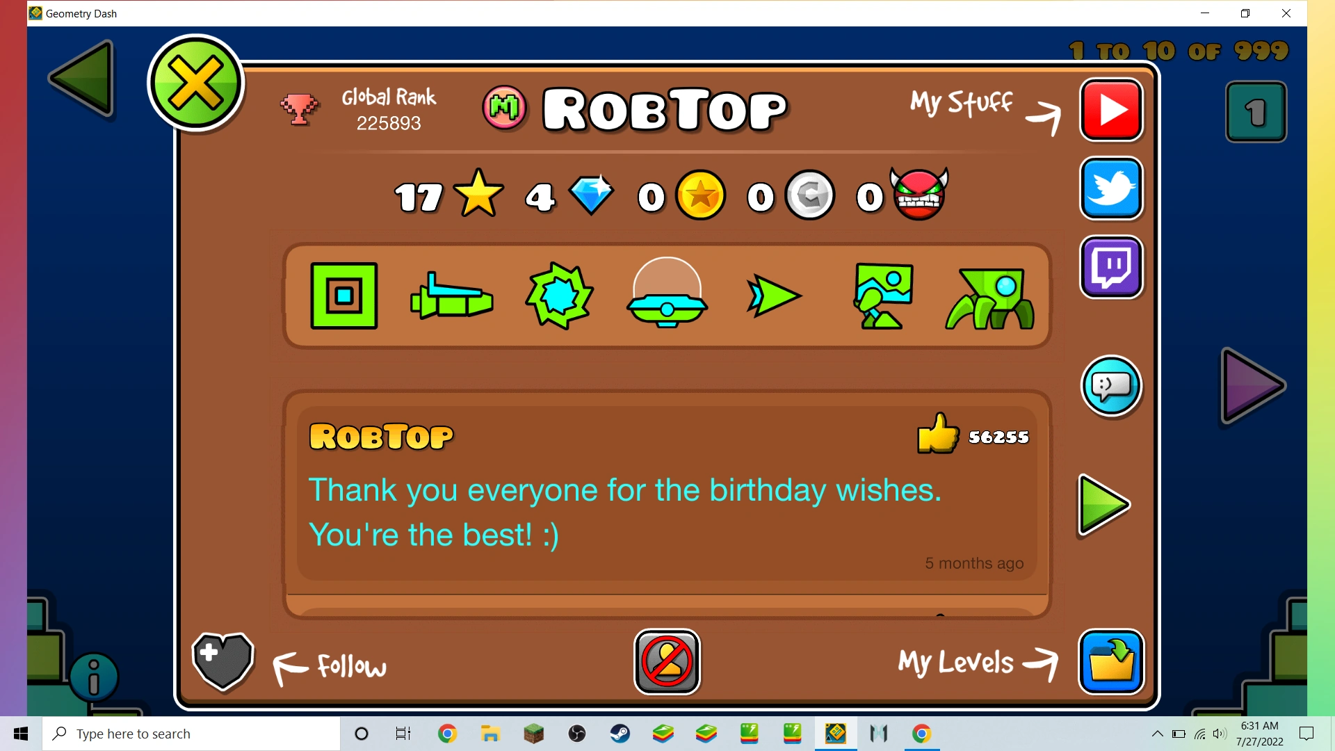 what happened to robtop | Fandom