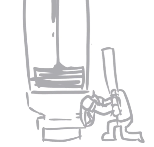 How does someone draw Rodger extracting sideways without losing their ...