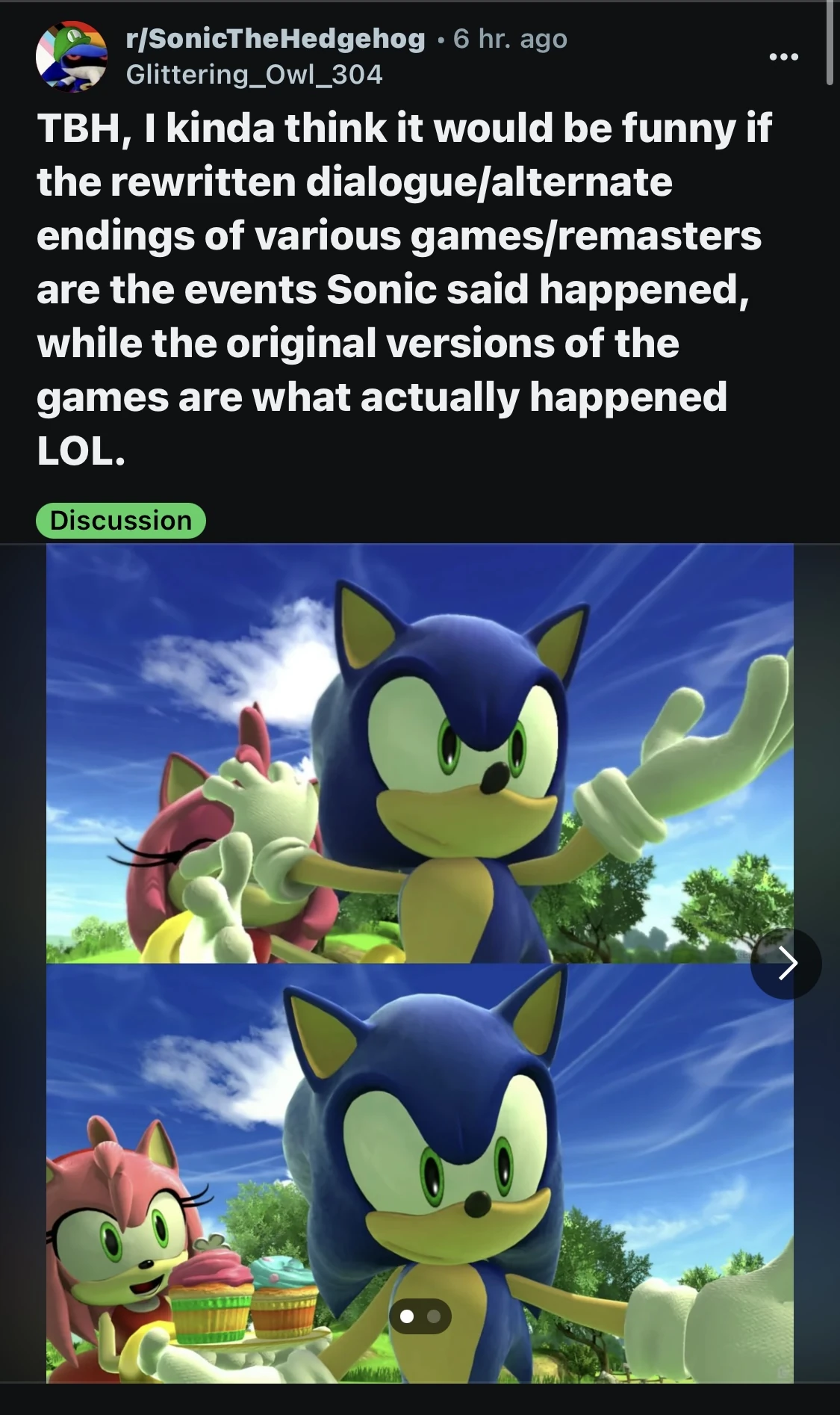 Found this post on the Sonic Reddit | Fandom