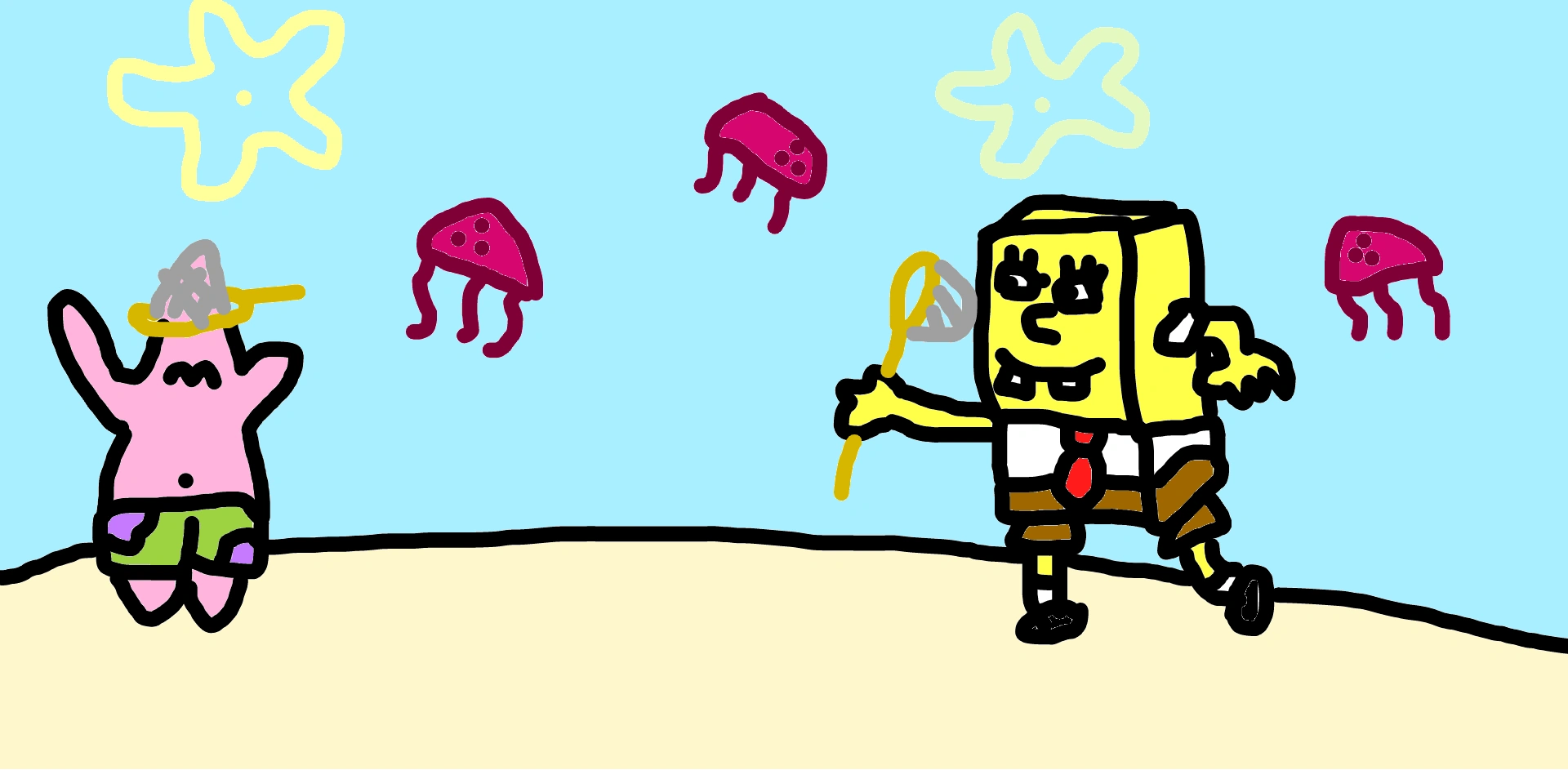 SpongeBob and Patrick go jellyfishing | Fandom