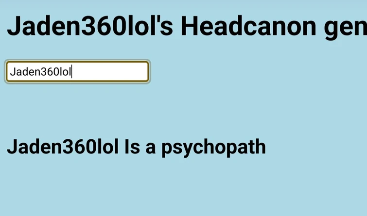 Headcanon Generator COMPLETE! | Fandom