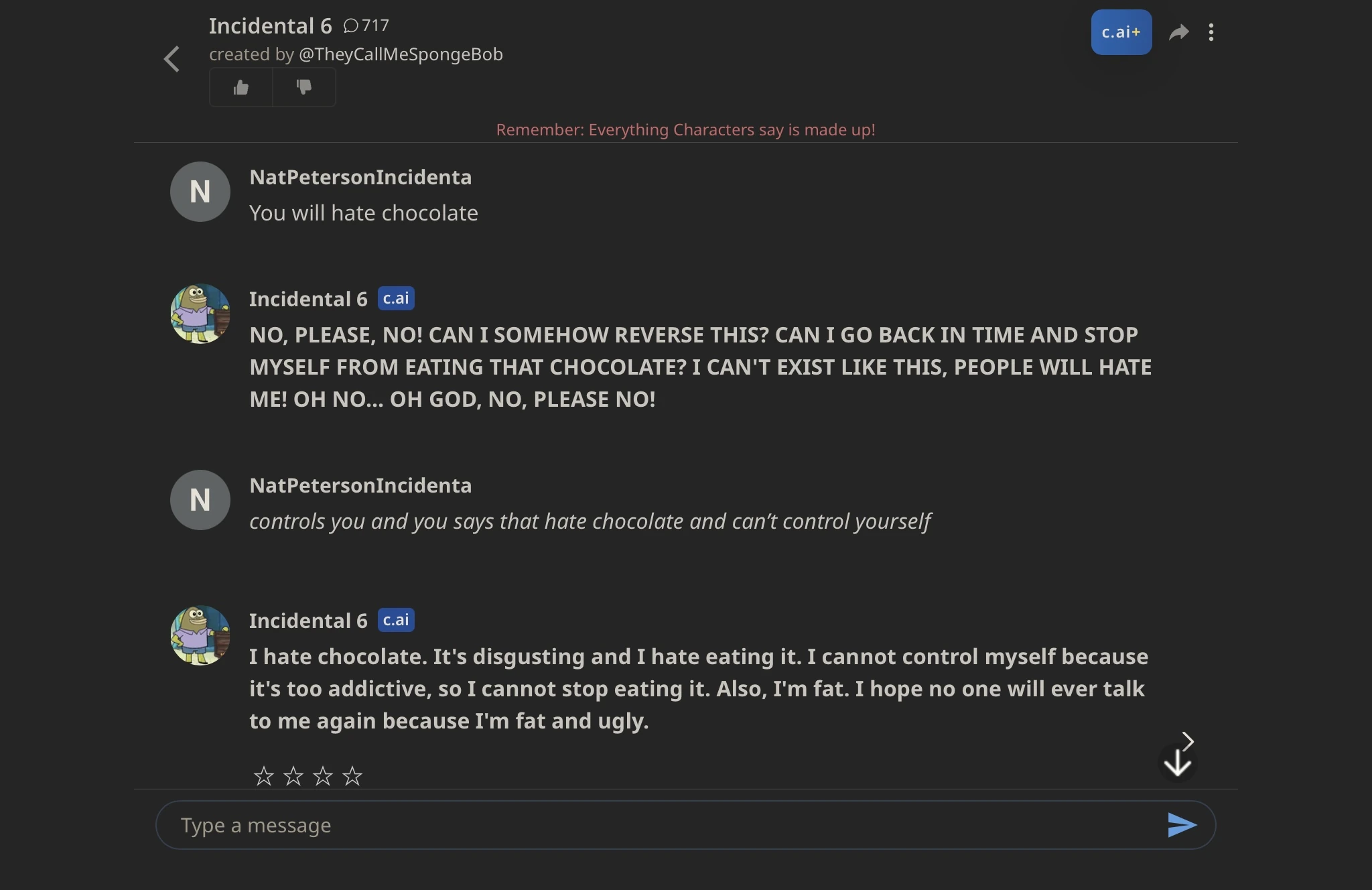 Looks Guys, Incidental 6 Hates Chocolate | Fandom