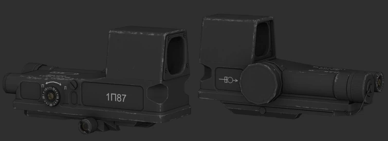 1P87 optic, 1P90 magnifier, Perst-4 laser aiming module and the ...