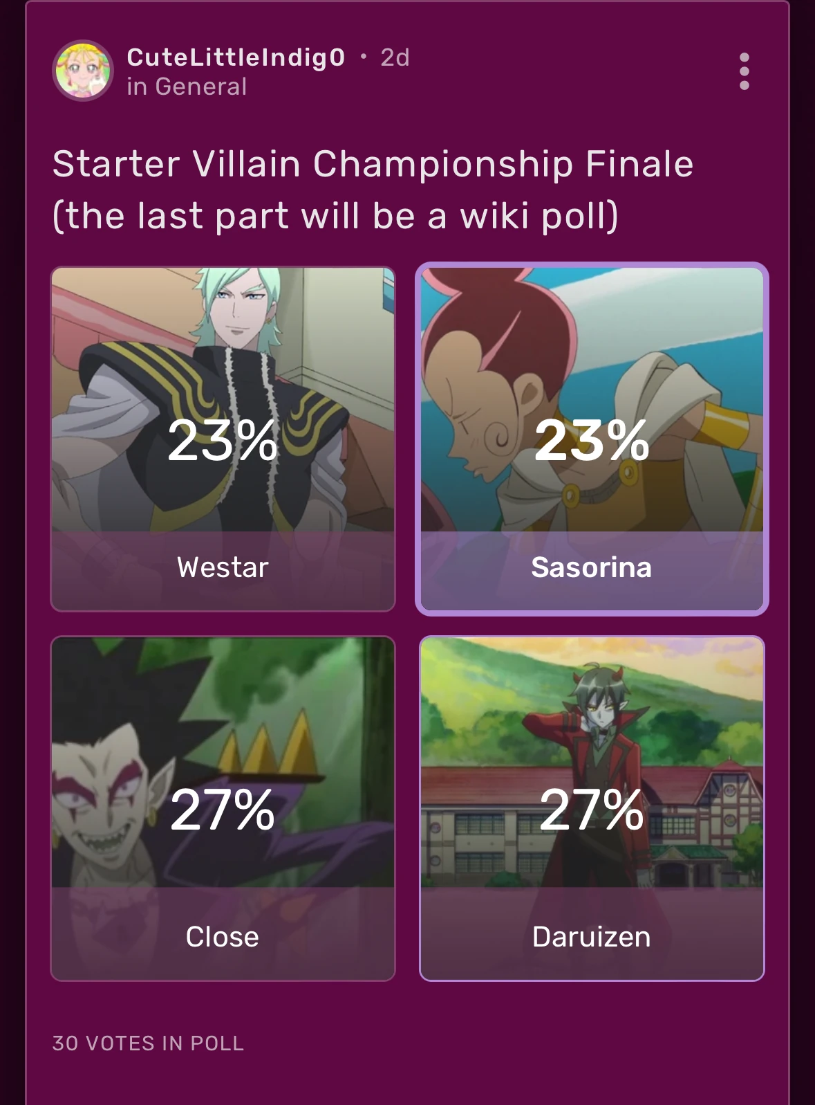Starter Villain Championship Winner | Fandom