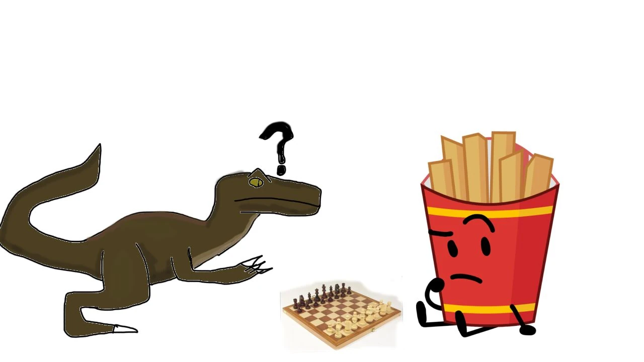 Fries and Carnivore Dinosaur Hunter Allosaurus play chess | Fandom