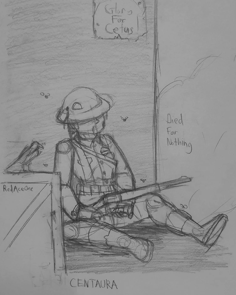 Just A Dead Cetan Soldier ( Rough Sketch Fanart ) | Fandom