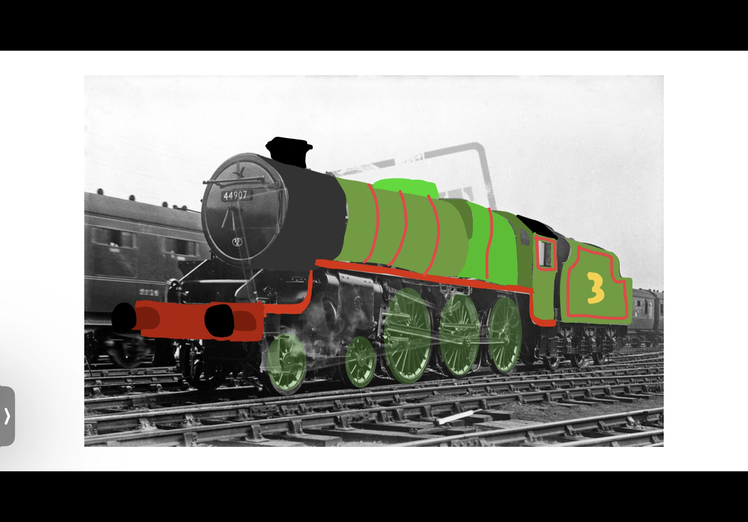 "Once an engine attached to a train, was afraid of a few drops of rain ...