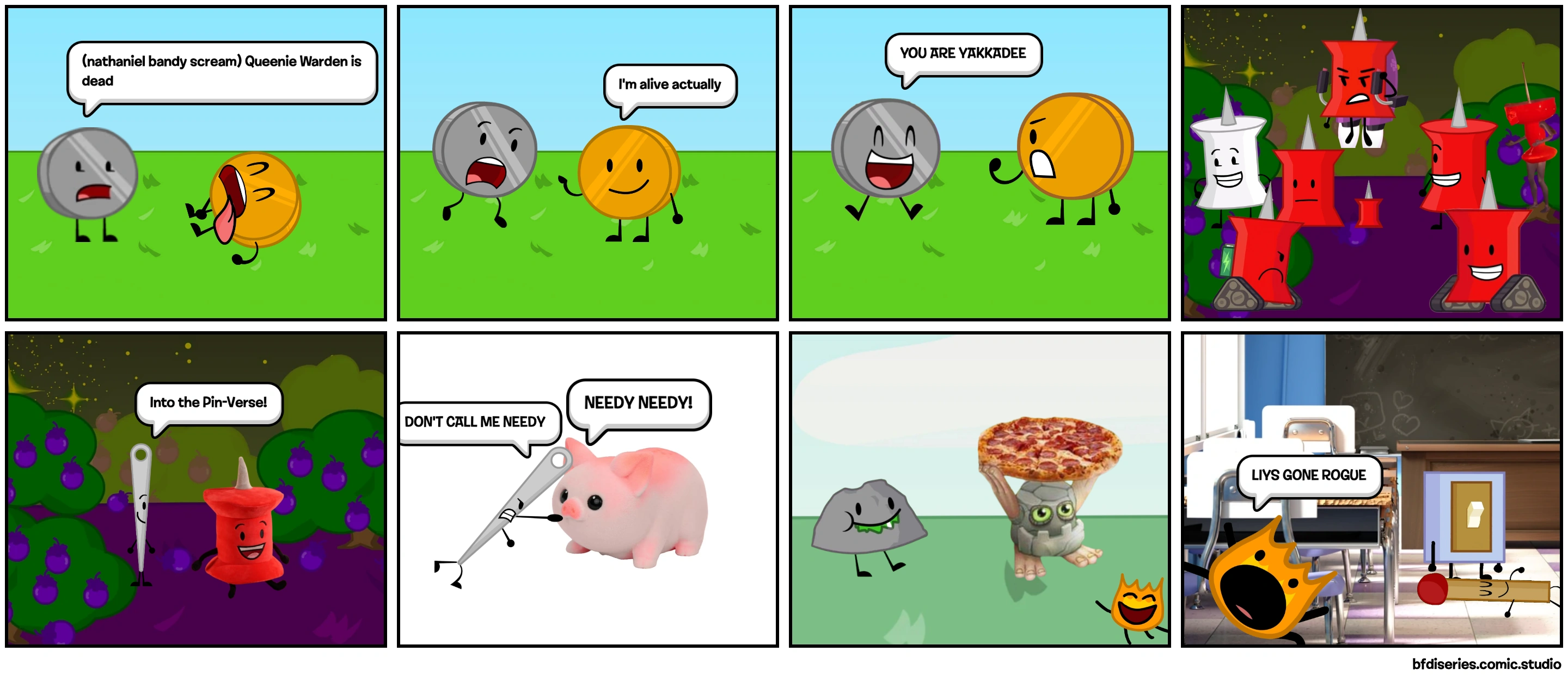 BFDI Comic: Coiny Dies and Pin Clones Enter | Fandom