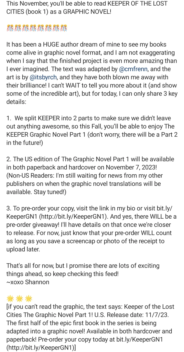 Keeper Graphic Novel!! | Fandom