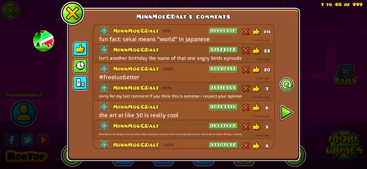 whats your most liked gd comment/post | Fandom