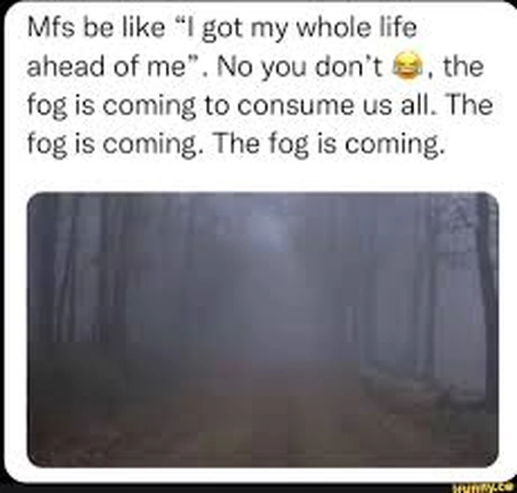 The fog is coming more like the dog is coming | Fandom