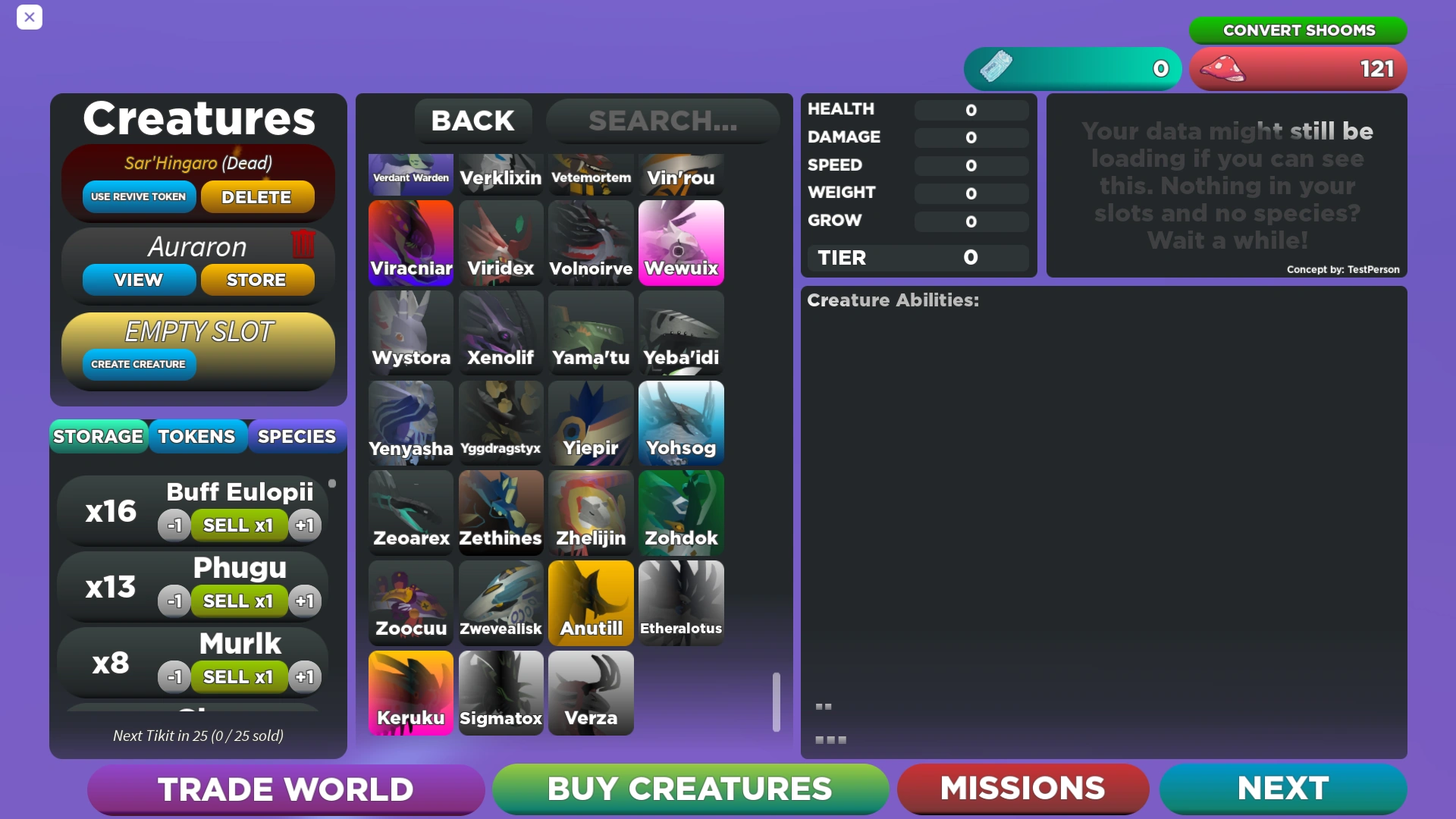 selling some easter specs for revive tokens and partial growth tokens ...