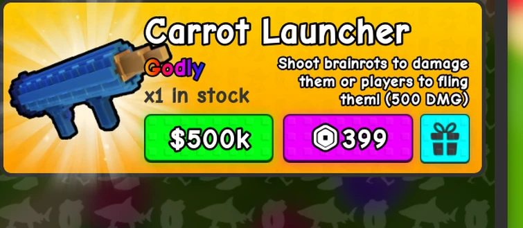 Alr chat, if a carrot launcher is in stock, I will eat chips with maple ...