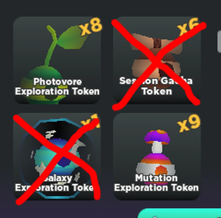 Selling mutation and photovore tokens for 10 mush ea. | Fandom